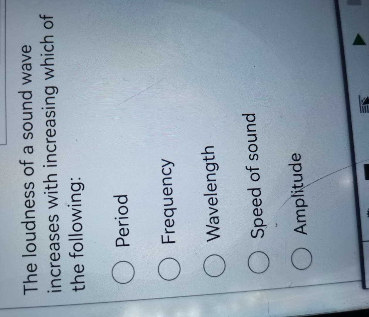 Solved The loudness of a sound wave increases with | Chegg.com