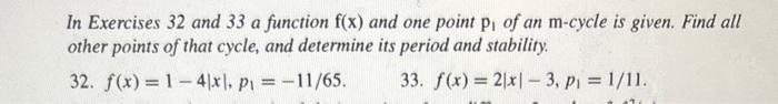 Solved In Exercises 32 and 33 a function f(x) and one point | Chegg.com