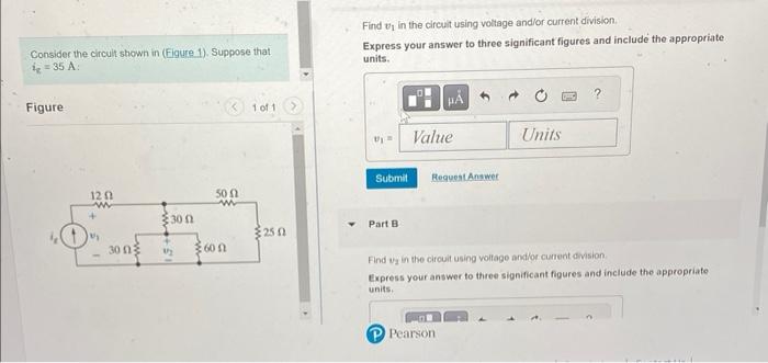 Solved Find v1 in the circult using voltage and/or current | Chegg.com
