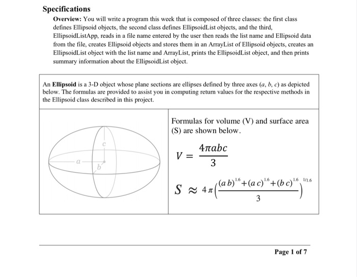 Solved Specifications Overview: You will write a program | Chegg.com