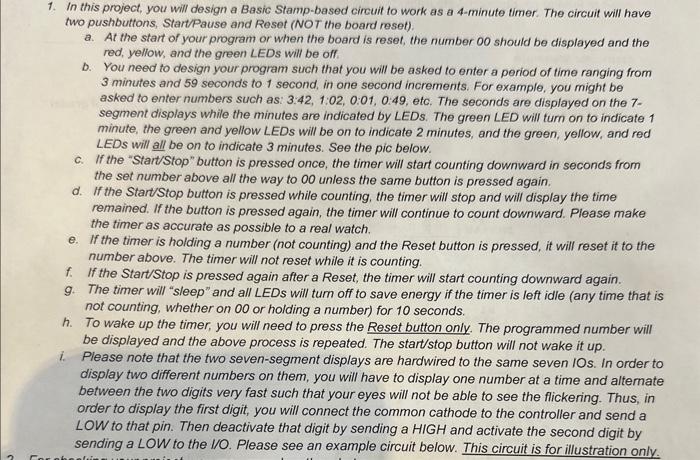 Solved 1. In this project, you will design a Basic | Chegg.com