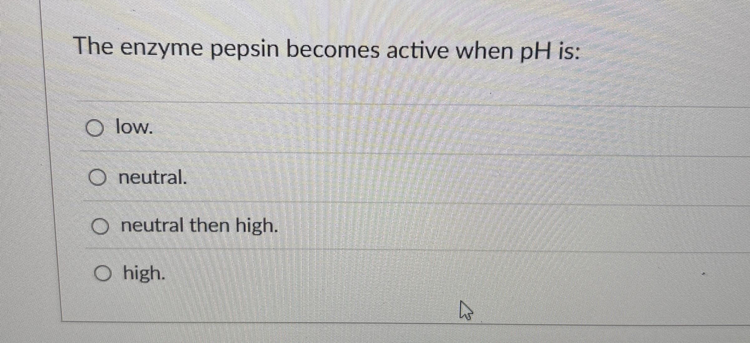 Solved The enzyme pepsin becomes active when pH | Chegg.com
