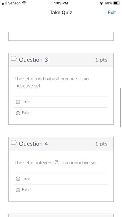 Solved The set of odd natural numbers is an inductive set. | Chegg.com