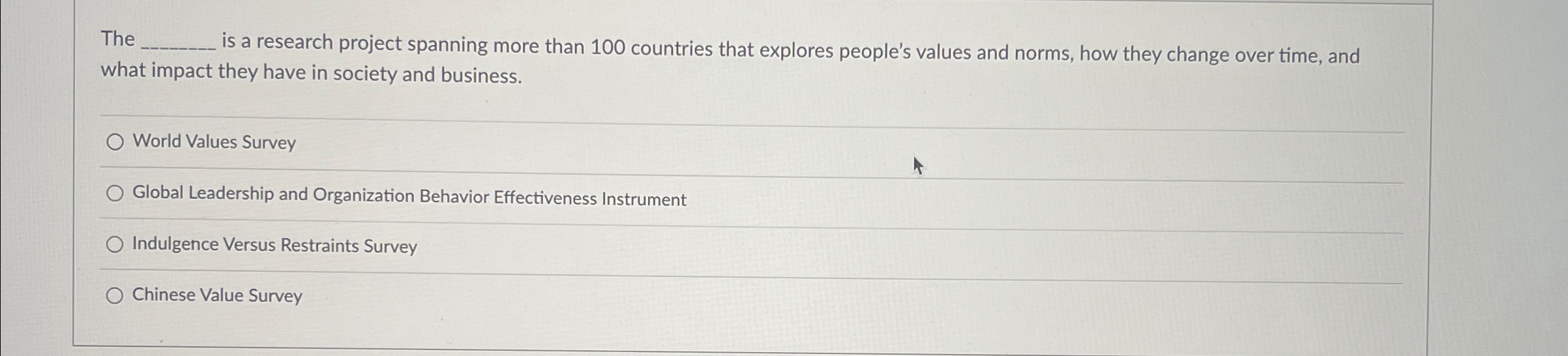 Solved The ﻿is a research project spanning more than 100 | Chegg.com