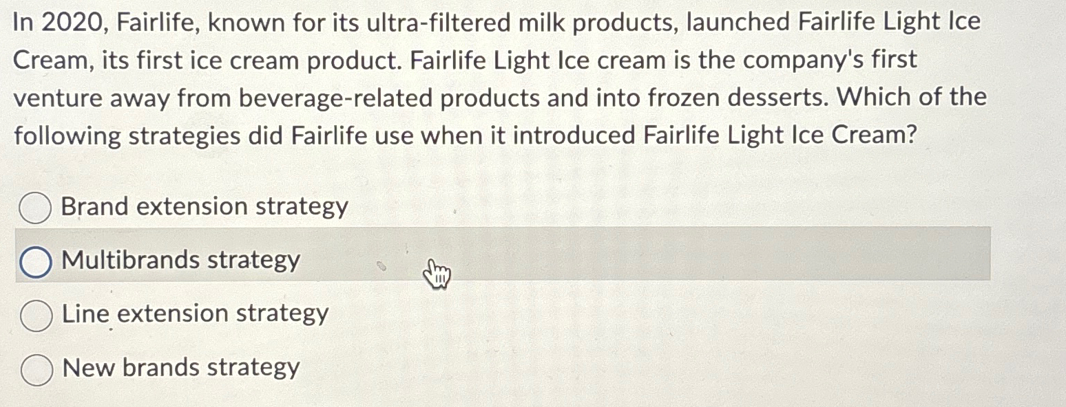 Solved In 2020, ﻿Fairlife, known for its ultra-filtered milk | Chegg.com