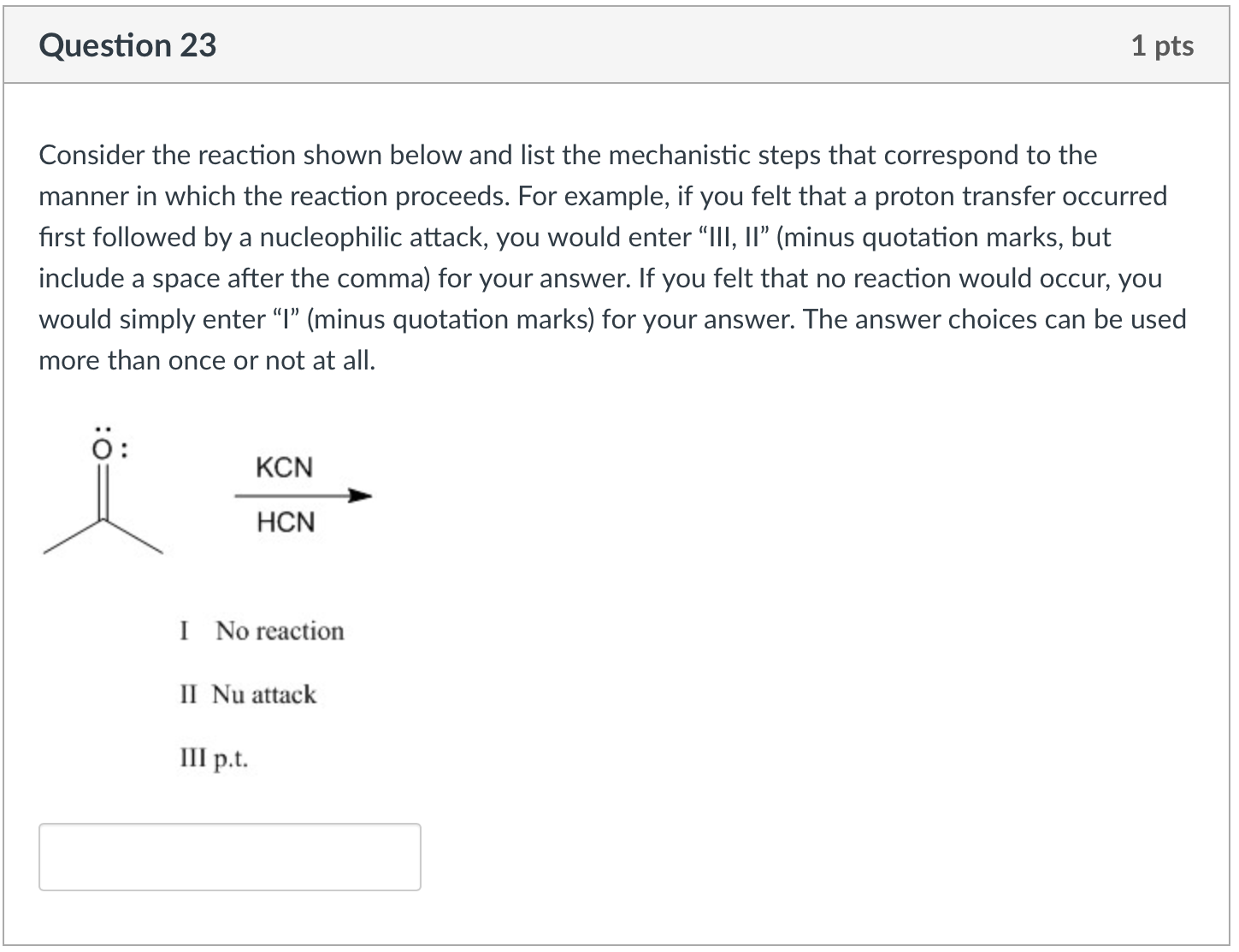 Solved Question 23Consider the reaction shown below and list | Chegg.com