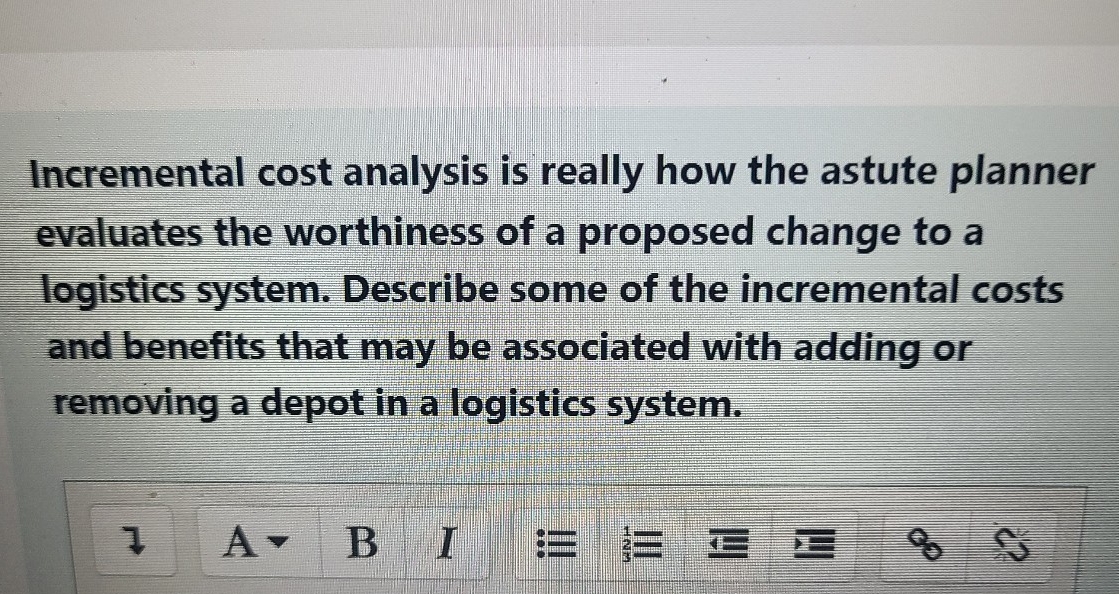 Solved Incremental cost analysis is really how the astute | Chegg.com