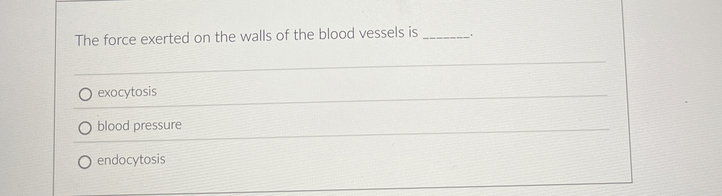 Solved The force exerted on the walls of the blood vessels | Chegg.com
