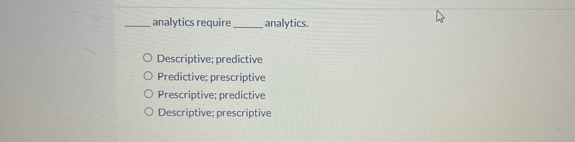 Solved q, ﻿analytics require q, ﻿analytics.Descriptive; | Chegg.com