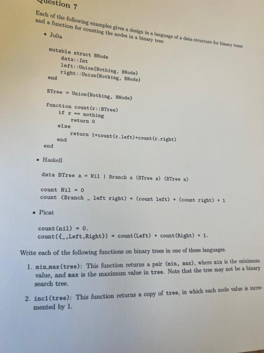 Solved Each of the following examples gives a design in a | Chegg.com