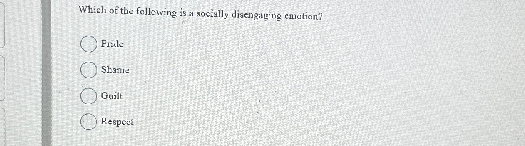 Solved Which of the following is a socially disengaging | Chegg.com