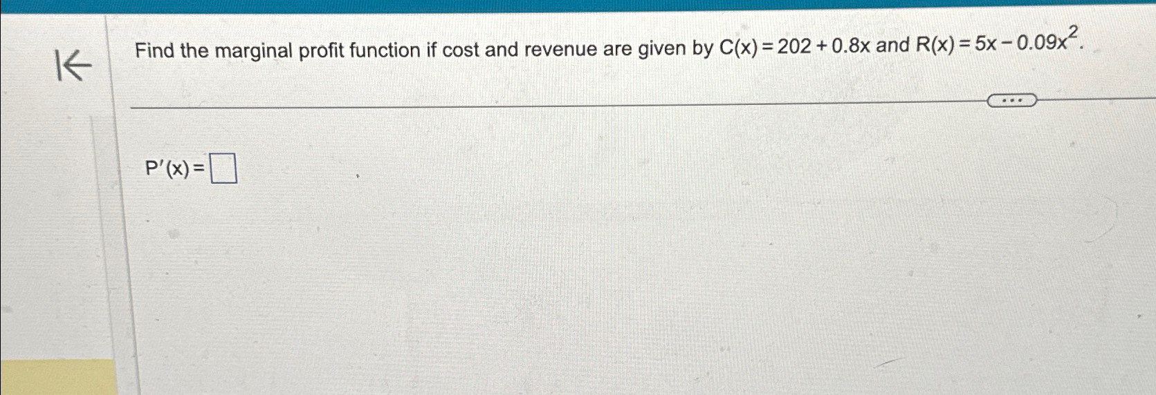 Solved Find the marginal profit function if cost and revenue | Chegg.com