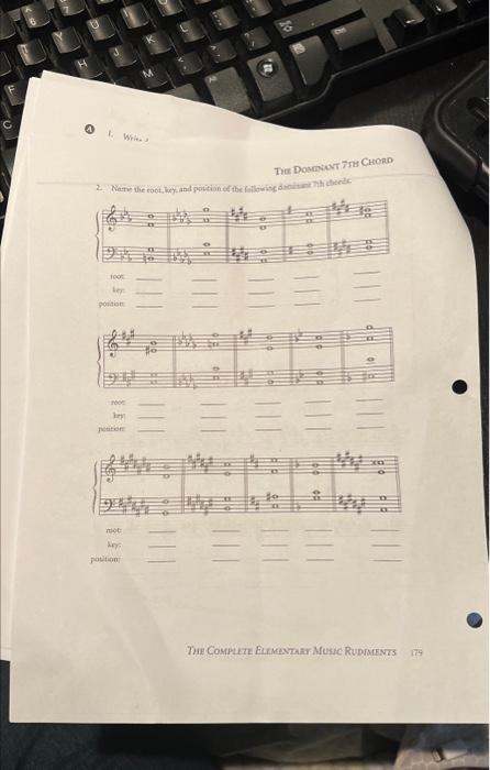THE DOMINANT 7 TH CHORD 4. Add accidentals to the | Chegg.com