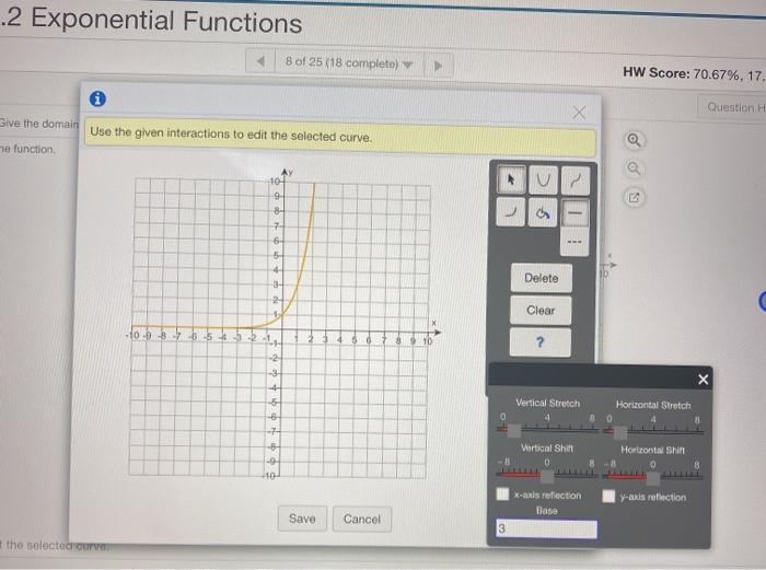 Solved Homework: 4.2 Exponential Functions Score: 0 of 1 pt | Chegg.com