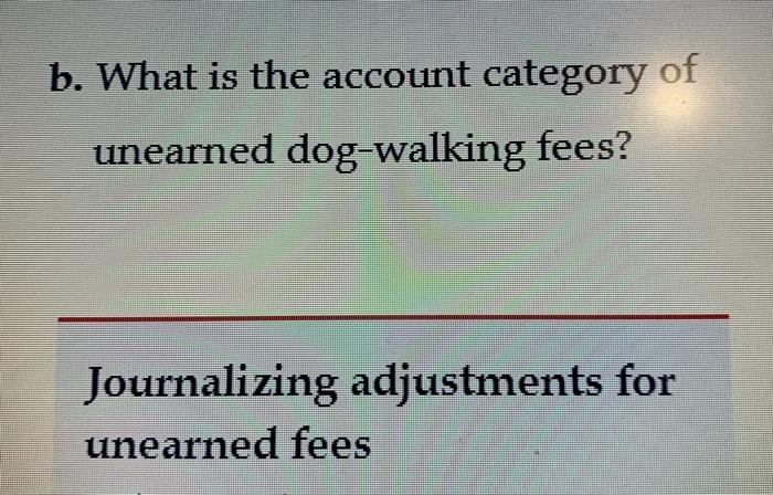 Solved Adjustment for Unearned Fees CDE2. a. Given the | Chegg.com