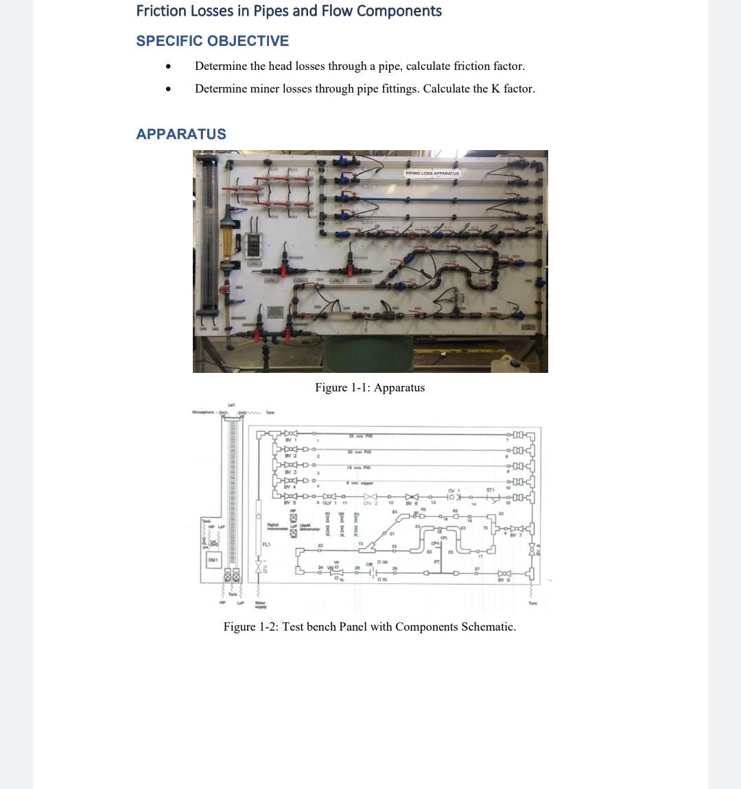 Solved Friction Losses in Pipes and Flow Components SPECIFIC | Chegg.com