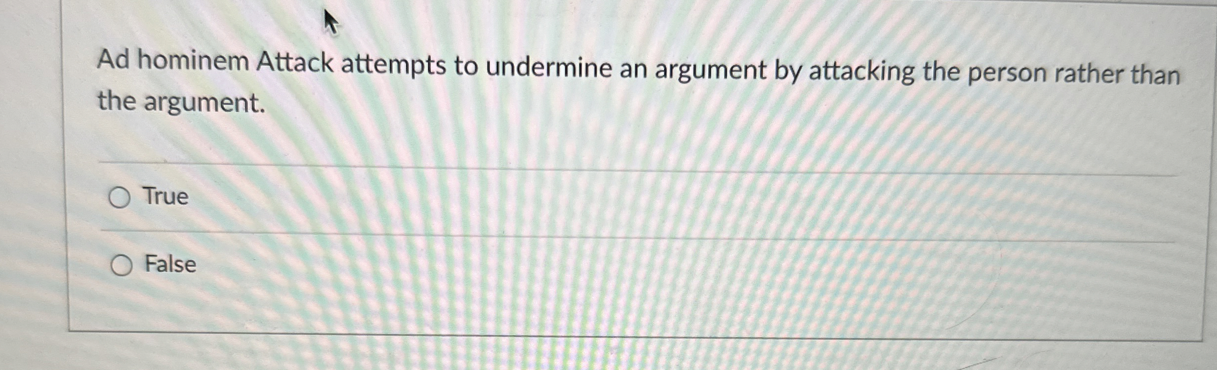 Solved Ad hominem Attack attempts to undermine an argument | Chegg.com