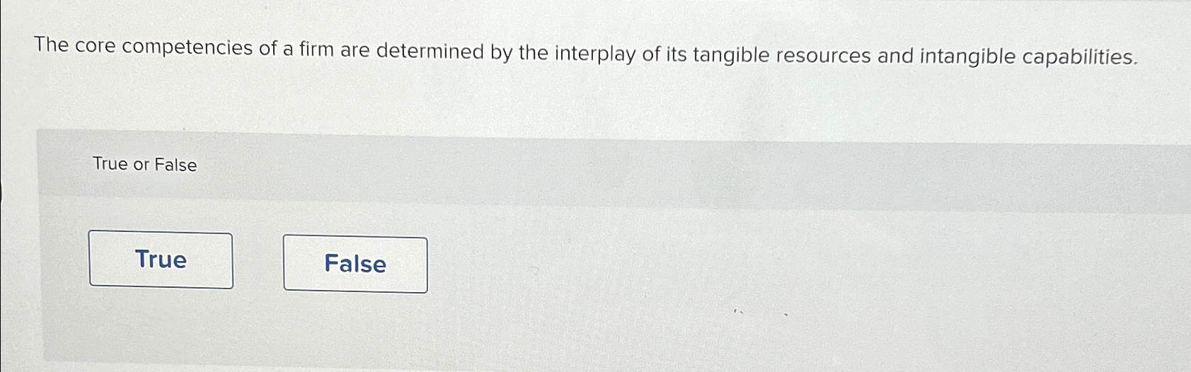 Solved The core competencies of a firm are determined by the | Chegg.com