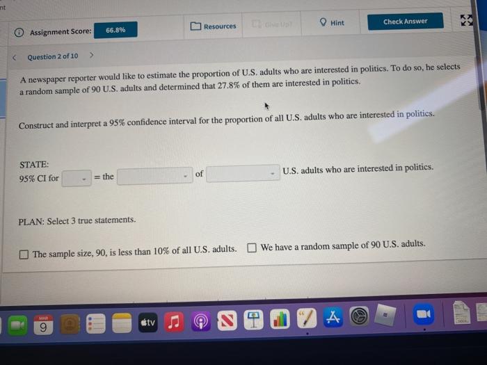 Solved Hint Check Answer 66.8% Resources Assignment Score: | Chegg.com