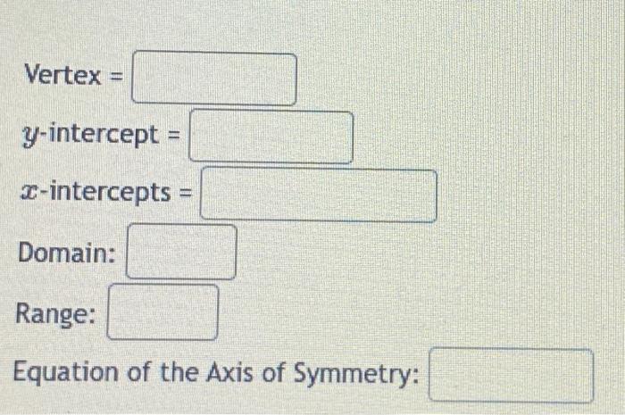 Solved Graph the parabola then answer the questions about | Chegg.com