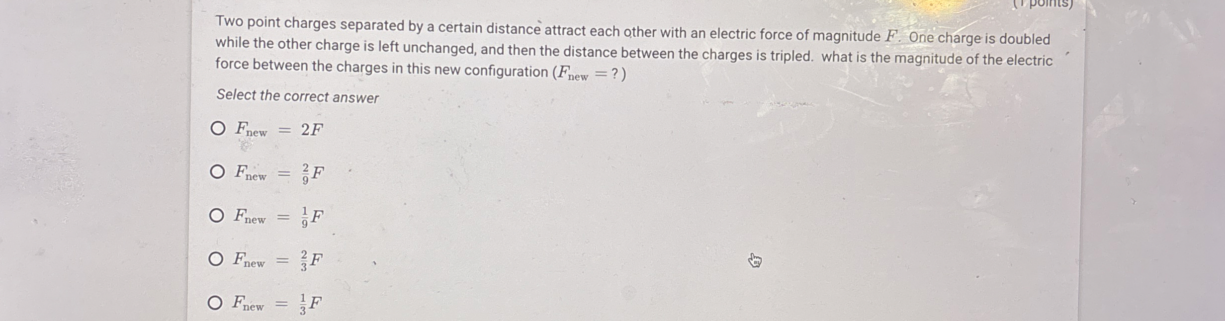 Solved Two point charges separated by a certain distance | Chegg.com