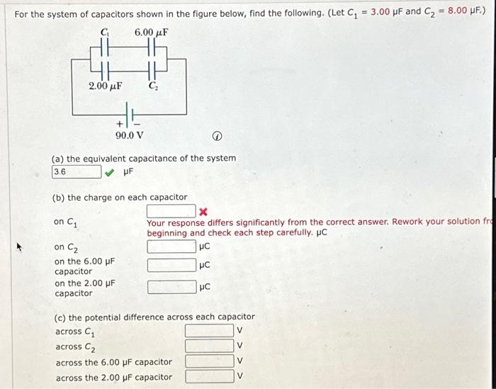 Solved For the system of capacitors shown in the figure | Chegg.com