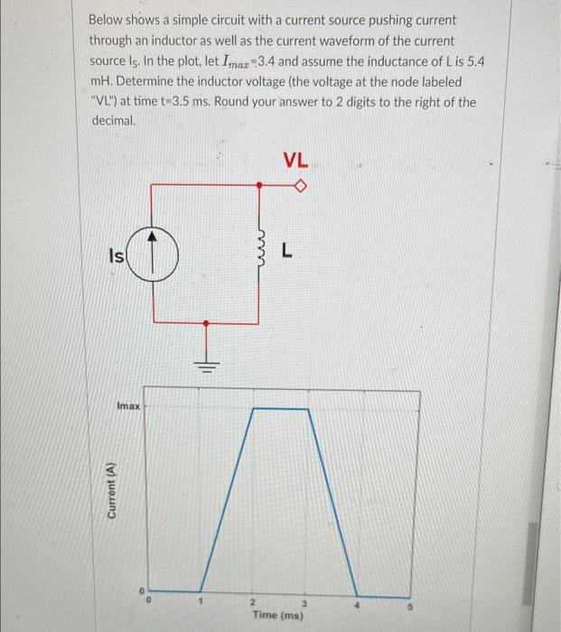 Solved Below shows a simple circuit with a current source | Chegg.com