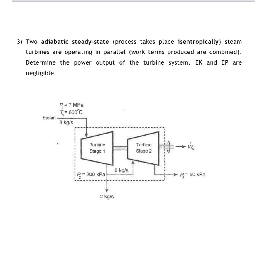Solved Two adiabatic steady-state (process takes place | Chegg.com