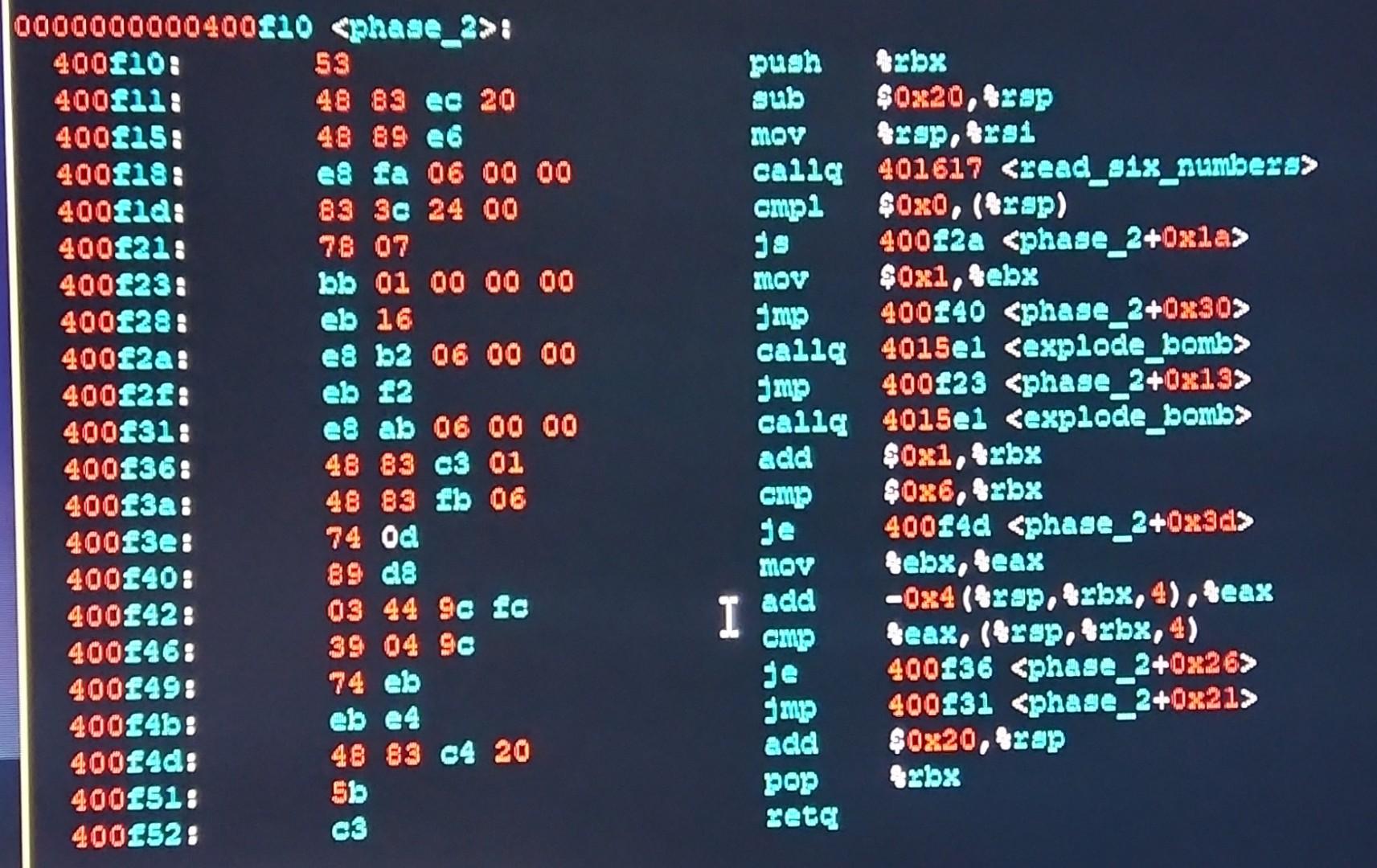 Solved I need help understanding this bomb phase 2. I know | Chegg.com