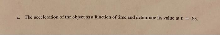 Solved Problem 2: Vector and Kinematics. An object moves in | Chegg.com