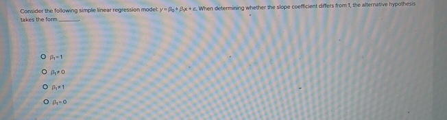 Solved Consider the following simple linear regression modet | Chegg.com