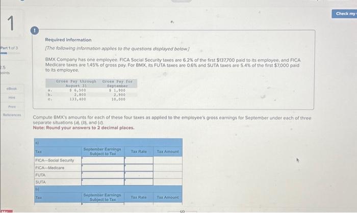 Solved 1 Part 1 of 3 2.5 points eBook Hint MC Print | Chegg.com
