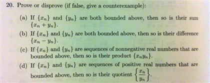 Solved Prow or disprove (if false, give a counterexample): | Chegg.com