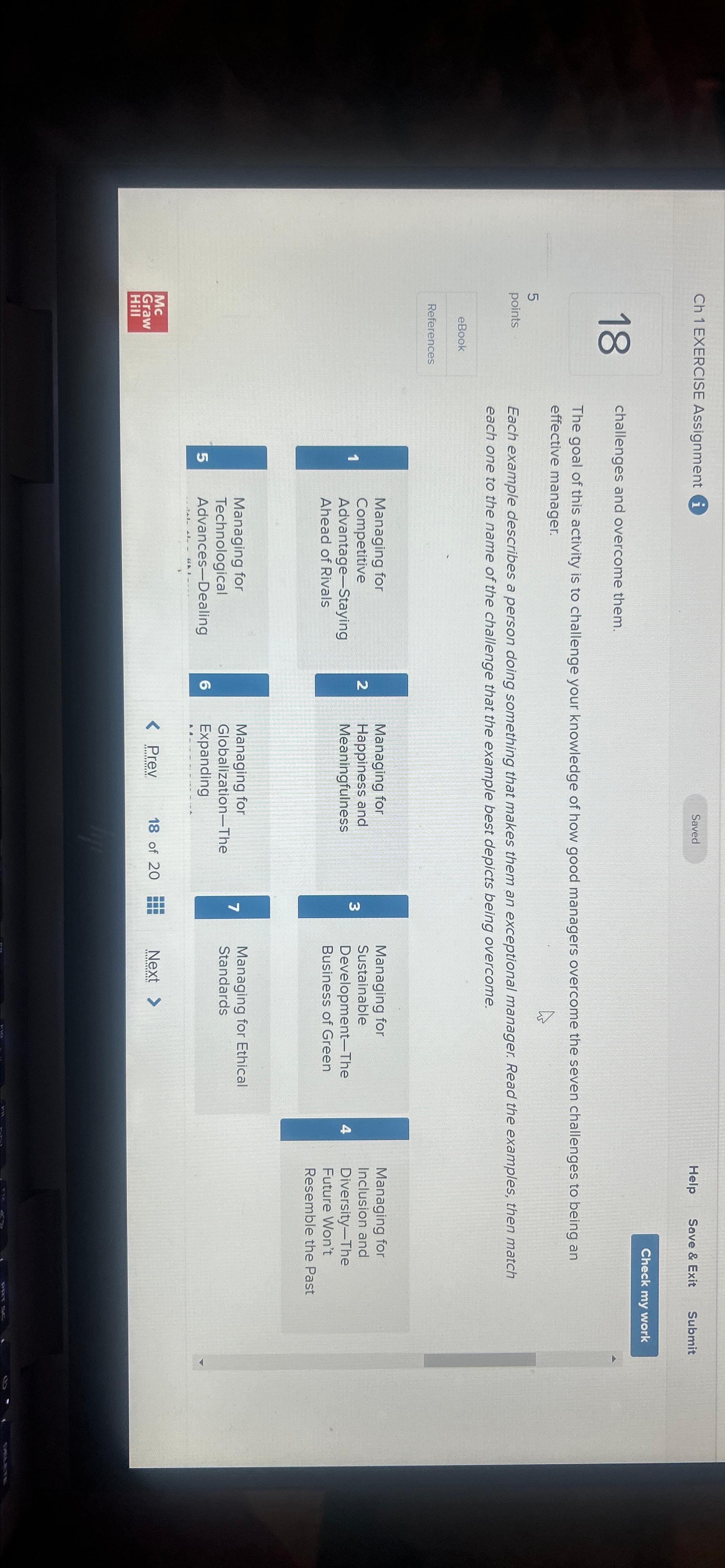Solved Ch 1 ﻿EXERCISE Assignment (i)HelpSave & ExitSubmit18 | Chegg.com