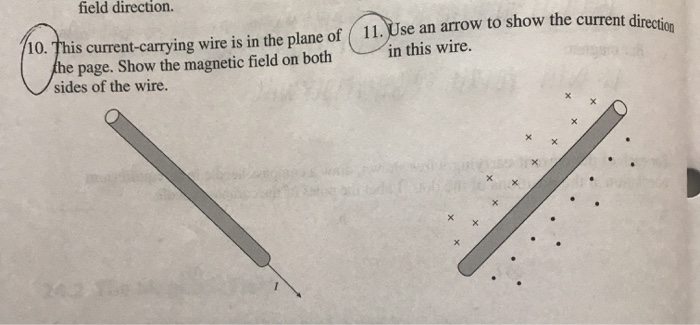 Solved field direction. the current direction This | Chegg.com