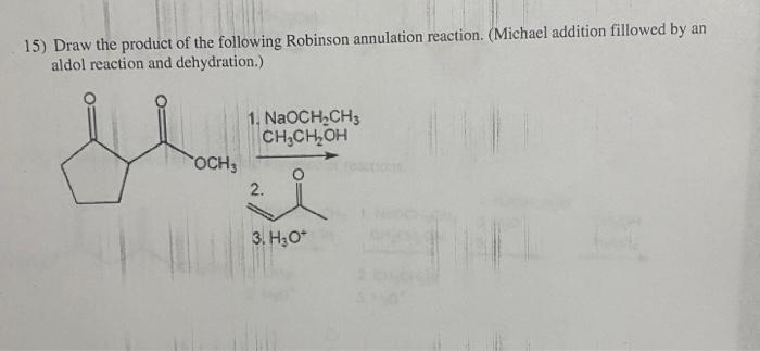Solved Draw the product of the following Robinson annulation | Chegg.com