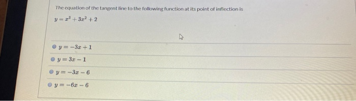 Solved The equation of the tangent line to the following | Chegg.com