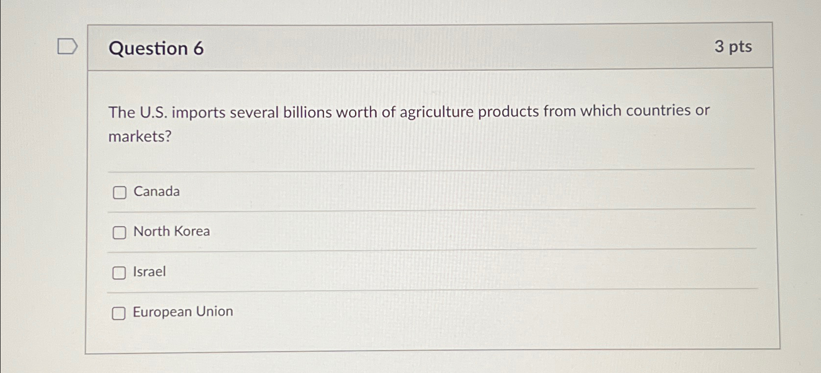 Solved Question 63 ﻿ptsThe U.S. ﻿imports several billions | Chegg.com