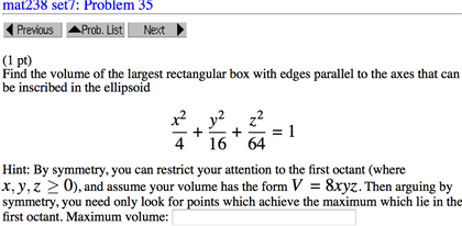Solved Find the volume of the largest rectangular box with | Chegg.com