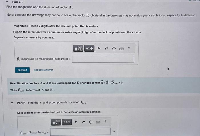 Solved Vector Addition: Graphical method (Drawing) and | Chegg.com