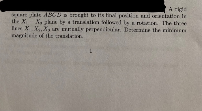 Solved A rigid square plate ABCD is brought to its final | Chegg.com