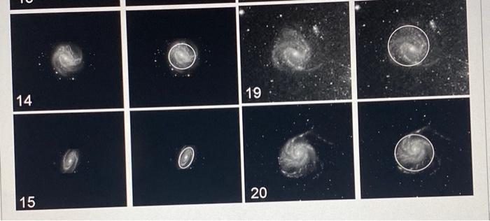 Procedure I: Measuring galaxy angular sizes 1. | Chegg.com