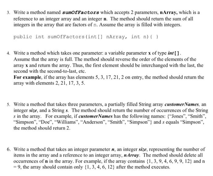 Solved 3. Write a method named sumofFactors which accepts 2 | Chegg.com