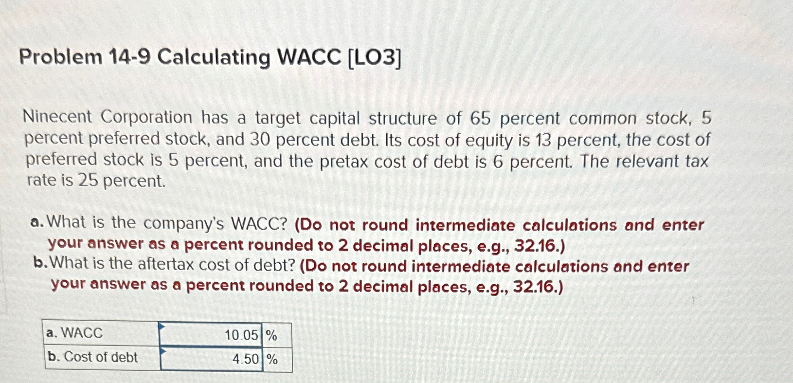 Solved Problem 14-9 ﻿Calculating WACC [LO3]Ninecent | Chegg.com