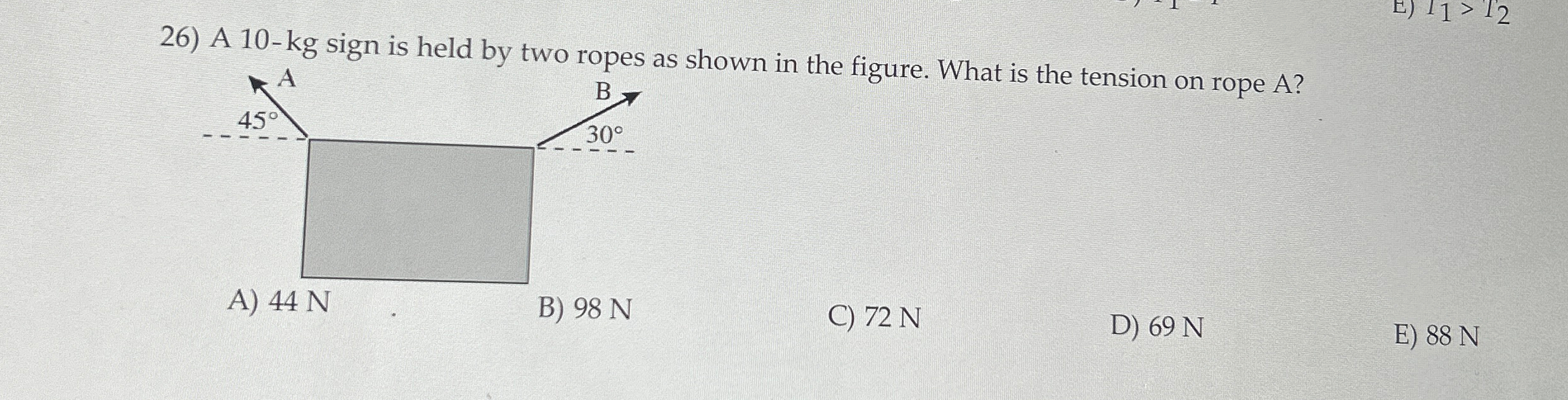Solved I know that the answer is 88N, ﻿if you could please | Chegg.com