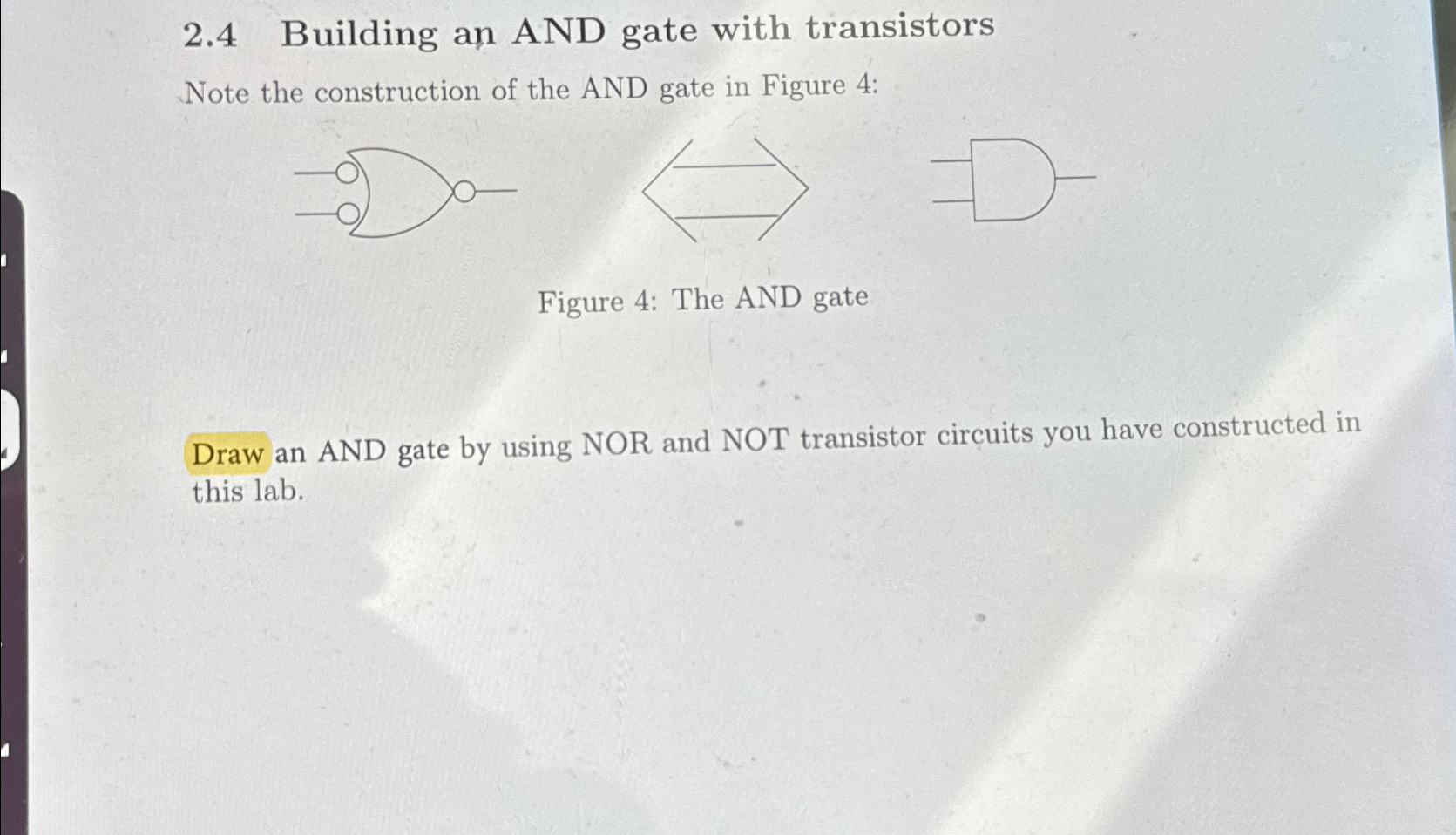 Solved Lab 2: Developing Gates From TransistorsObjective: To | Chegg.com