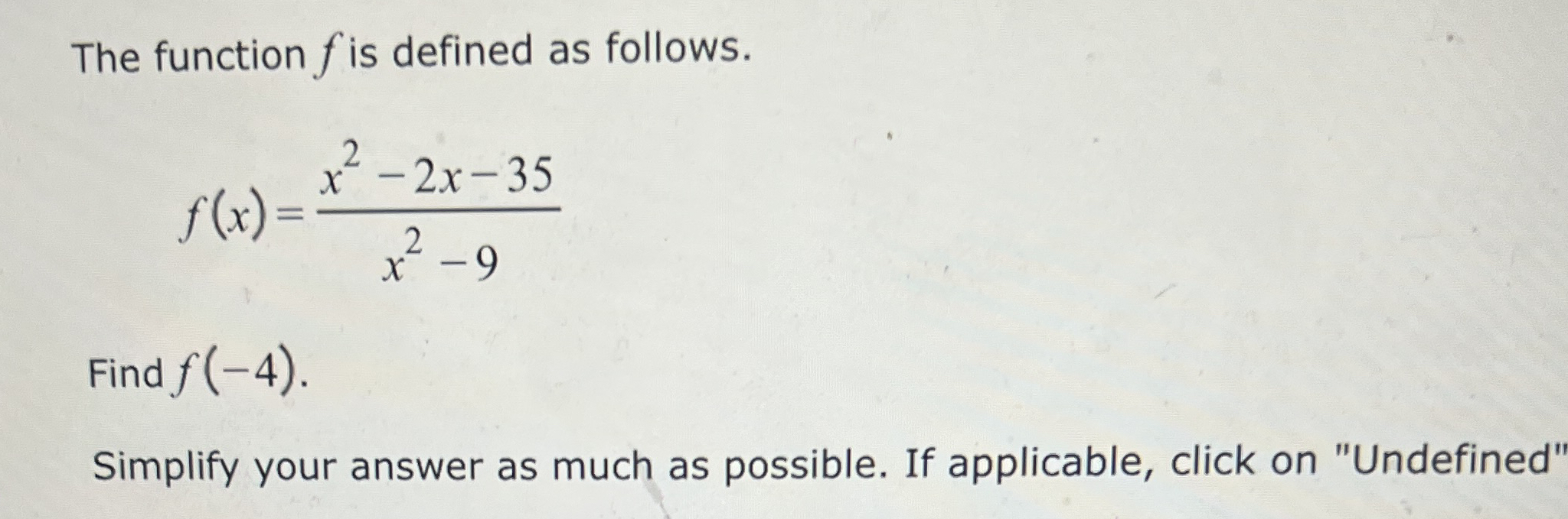 Solved The function f ﻿is defined as | Chegg.com