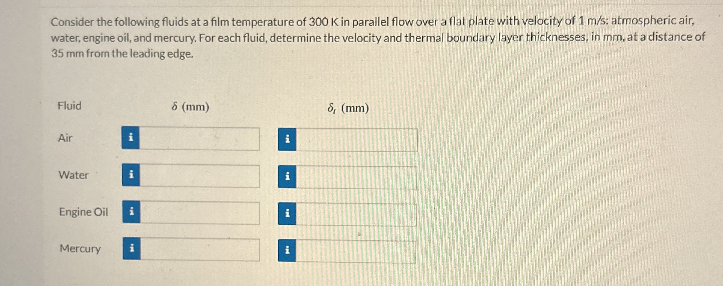 Solved Consider the following fluids at a film temperature | Chegg.com