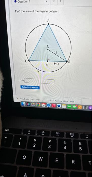 Solved Find the area of the regular polygon. | Chegg.com