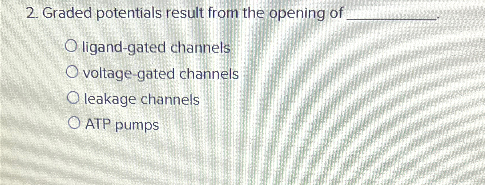 Solved Graded potentials result from the opening | Chegg.com